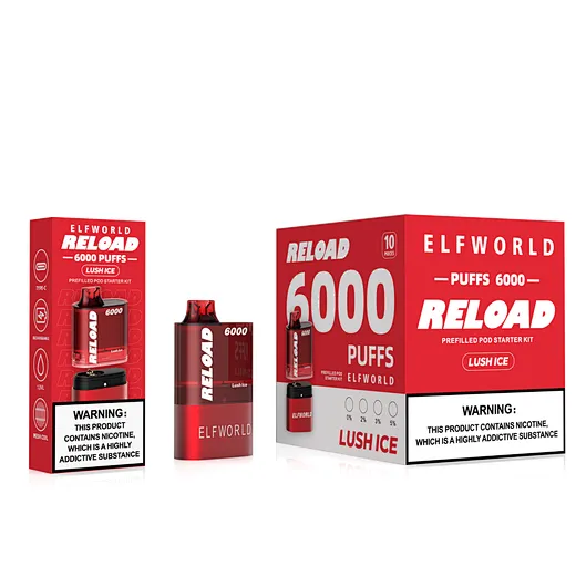 elfworld reload 6000 kit puff disposable vape