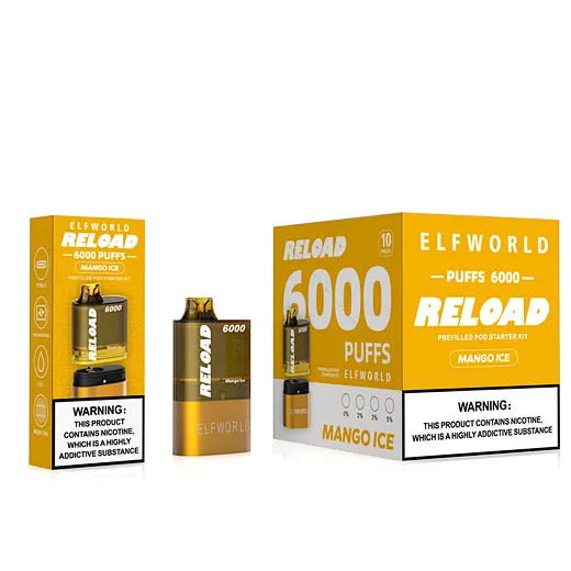 elfworld reload 6000 kit puff disposable vape
