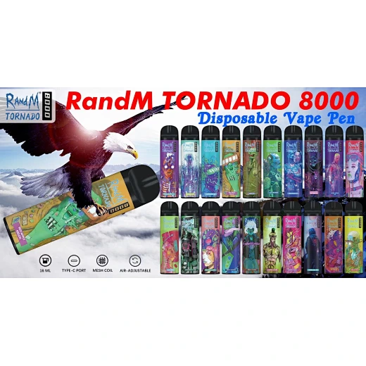 Randm Tornado 8000 Puff Disposable Vape 16ml Capacity