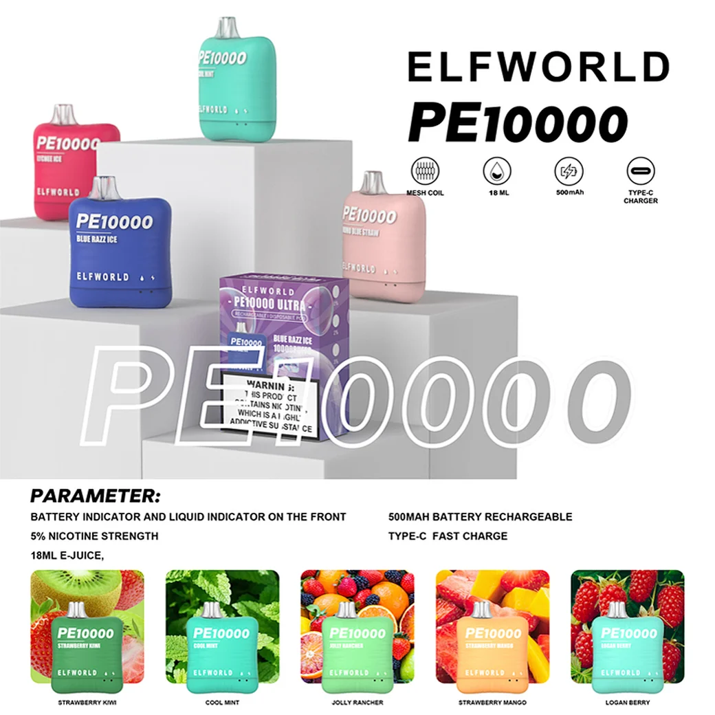 elfworld pe 10000 puff disposable vape