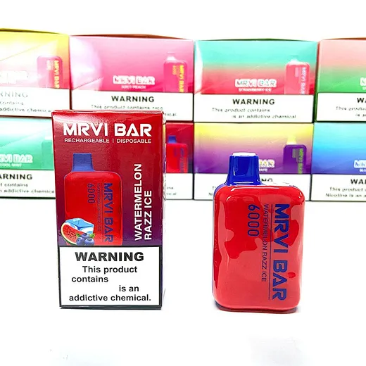 MRVI BAR MR6000 Puff Disposable Vape - Long-Lasting Rechargeable Vape