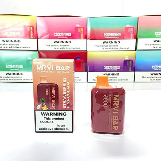 MRVI BAR MR6000 Puff Disposable Vape - Long-Lasting Rechargeable Vape