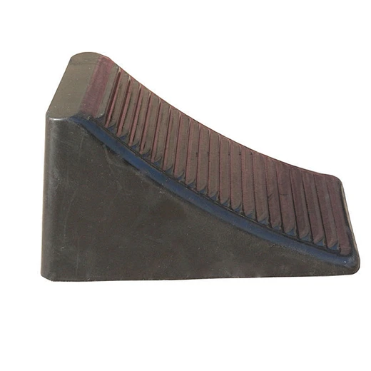 Heavy equipment wheel chocks. colorfast, oil resistant