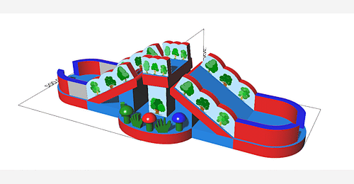 50 ft inflatable obstacle course