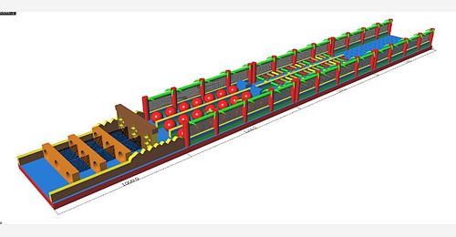 large inflatable assault course